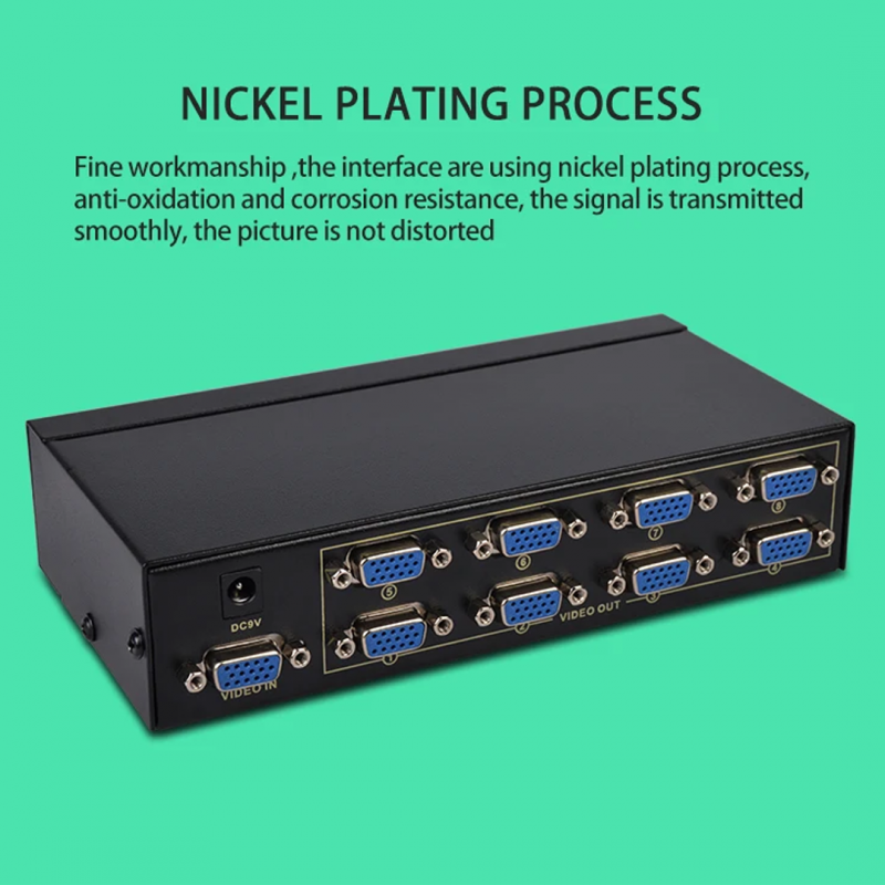 VGA Splitter 8 Port 250 MHz | Multiple Screen Connectivity at Shopright.pk