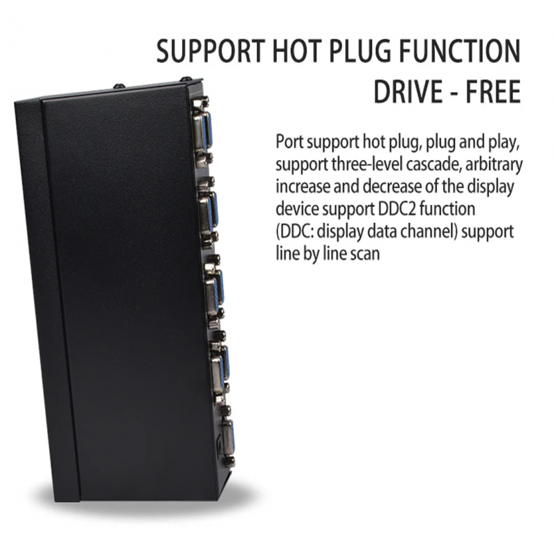 VGA Splitter 8 Port 250 MHz | Multiple Screen Connectivity at Shopright.pk