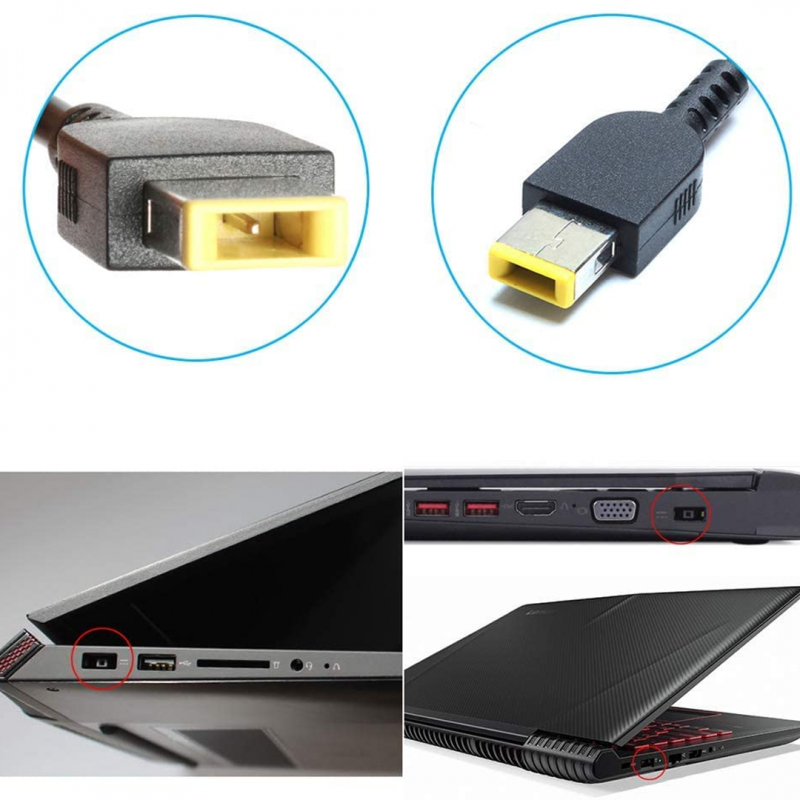 Lenovo Square Pin Laptop Charger 20v 3.25a 65w (Usb) | Shopright.pk