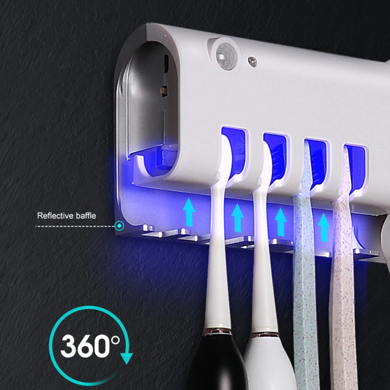 Smart UV Toothbrush Sterilizer Holder | Kills Germs, Sanitizes Brushes