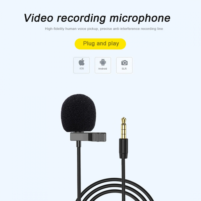 Professional Lavalier Microphone | Premium Lapel Mic for Quality Audio