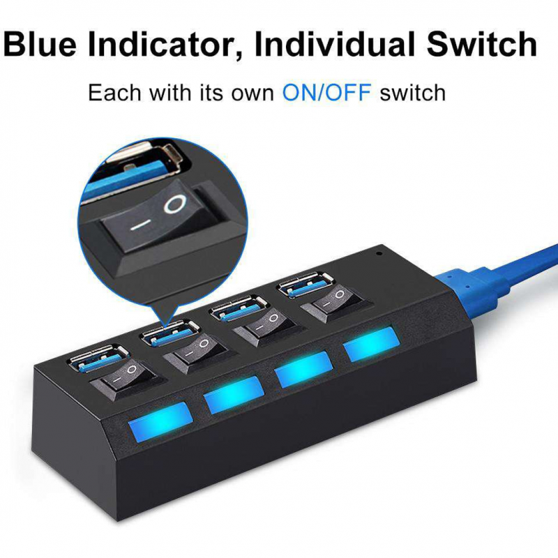 Buy USB HUB 4 Port 2.0 With Button - Expand Connectivity Now