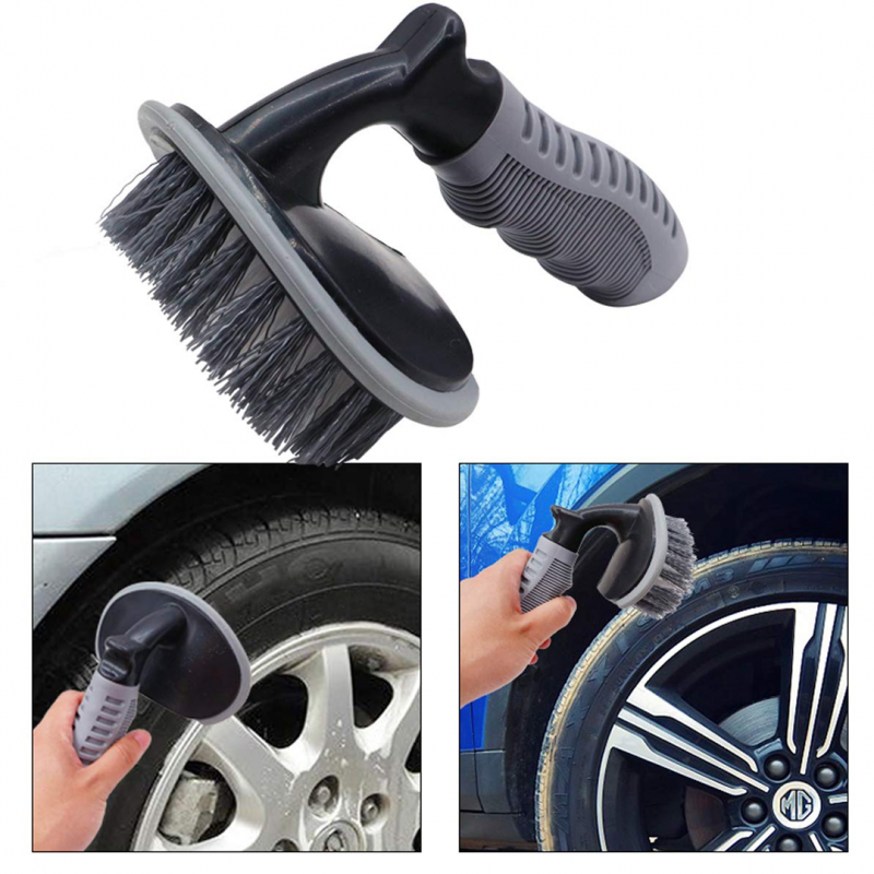 Premium Car Wheel Washing Brush - Wide-Curved Shape | Ultimate Cleaning ...