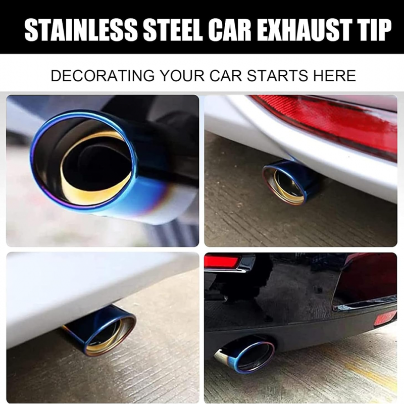 Enhance Your Ride with a Stunning Gradient Blue Car Exhaust Pipe - Top ...