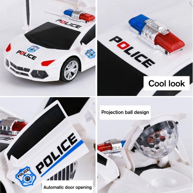 Interactive Electric Dancing Deformation Police Car Toy - Fun ...