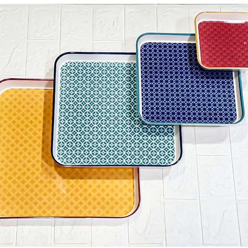 Stylish Melamine Square Tray Set | Kitchen Organiser | Shopright.pk