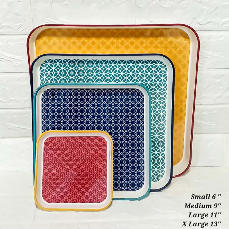 Stylish Melamine Square Tray Set | Kitchen Organiser | Shopright.pk