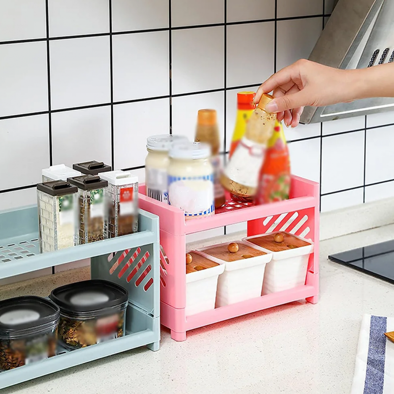 Multifunctional Double-Layer Mini Rack | Home Accessories | Shopright.pk