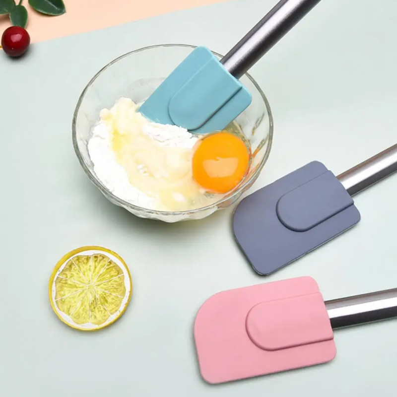Versatile Silicone Spatula/Scraper with Stainless Steel Handle ...