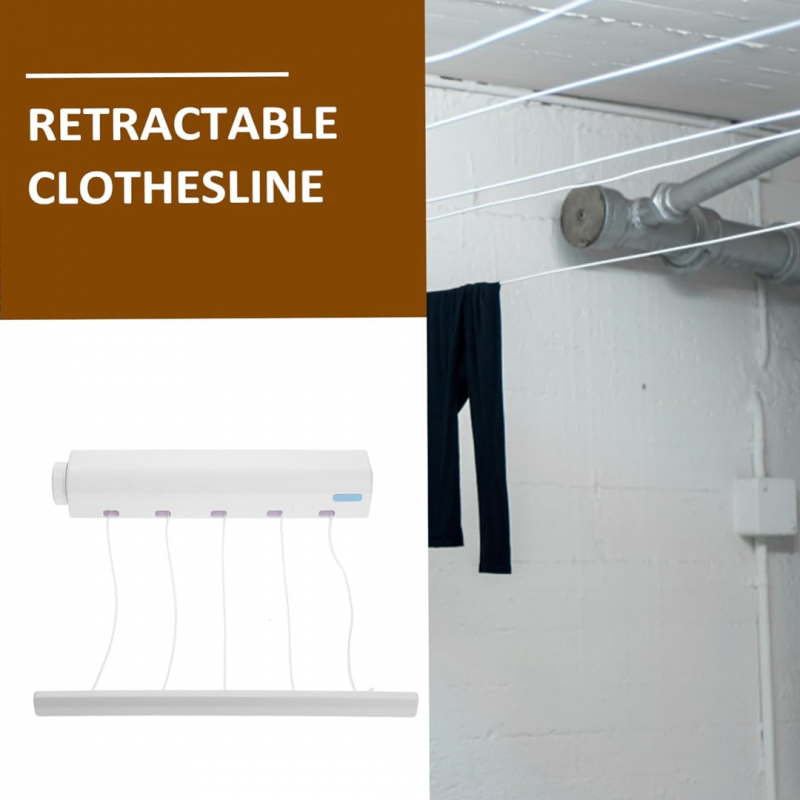 Space-Saving Wall Mounted Retractable Clothes Hanger | Home Accessories ...