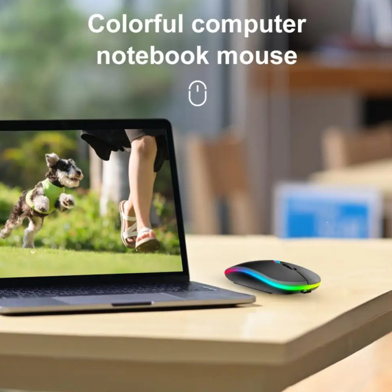 HP W10 Wireless RGB Bluetooth Mouse | Slim & Rechargeable | Computer ...