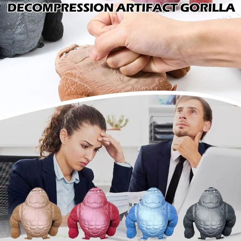 Elastic Latex Soft Gorilla Action Figure Toy | ShopRight.pk