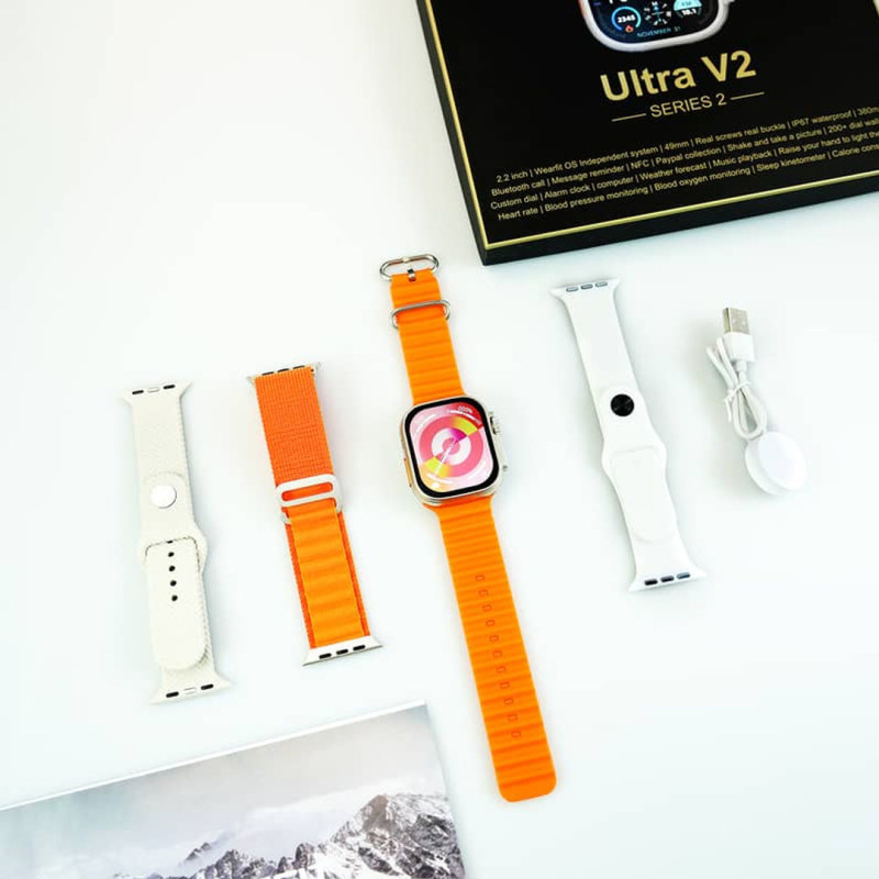 JS Ultra 2 Smart Watch 5 Straps Big 2.0 Inch AMOLED Display | Smart ...