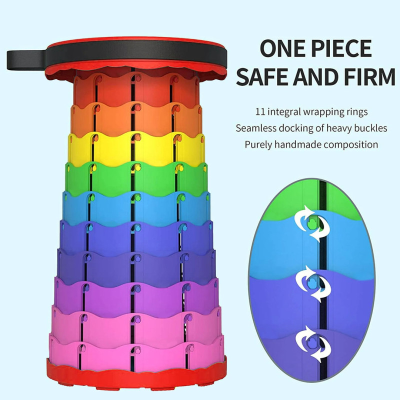 Outdoor Rainbow Folding Stool |Travel & Fitness| ShopRight.pk
