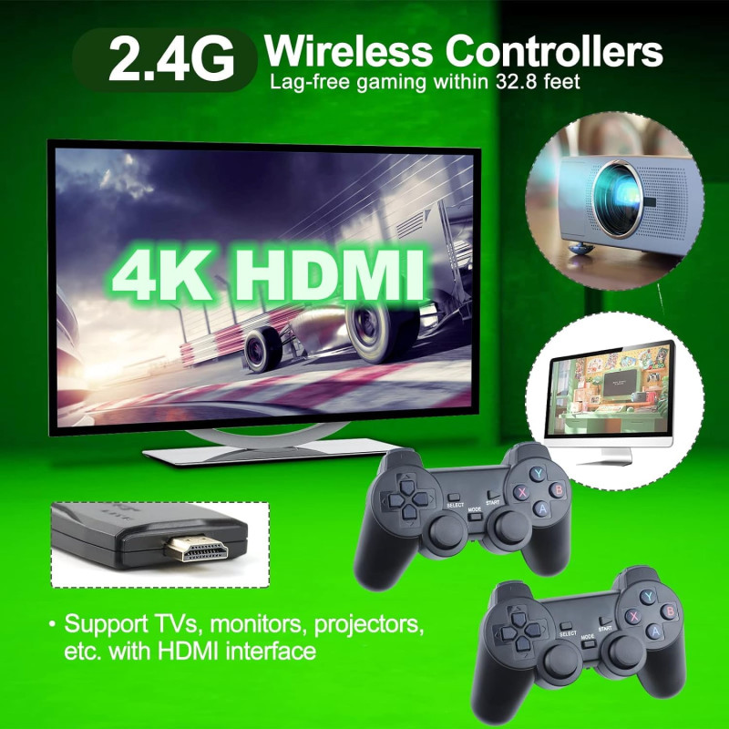 M8 Game Stick 4K: Dual Wireless Controllers, 20000+ Games | Ultimate ...