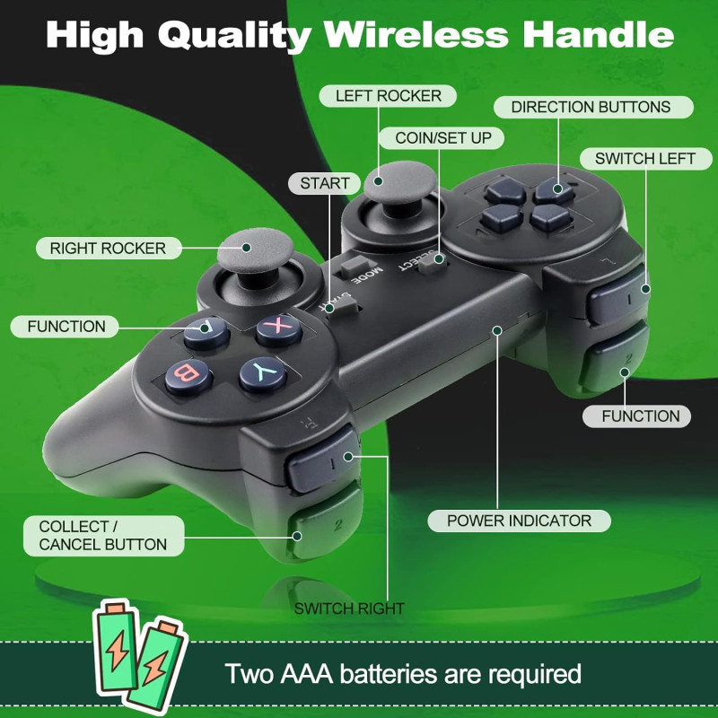 M8 Game Stick 4K: Dual Wireless Controllers, 20000+ Games | Ultimate ...