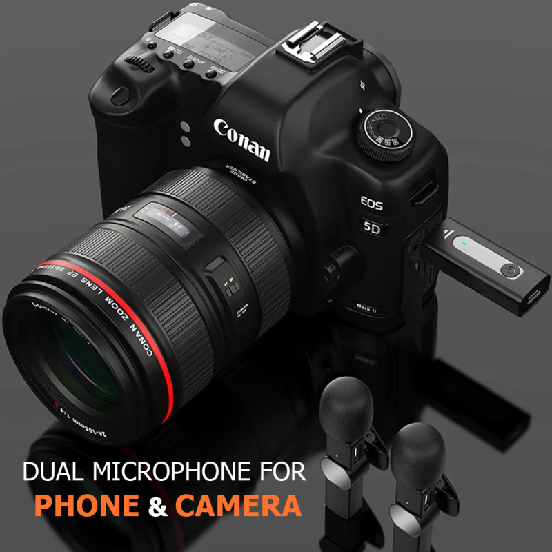 K35 Dual Wireless Microphone for Phone & Camera | Wireless Microphone ...