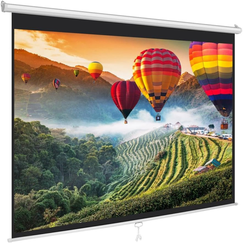 Projector Screen 72 Inch Manual 6x6 Feet 1:1 MW - High Quality ...