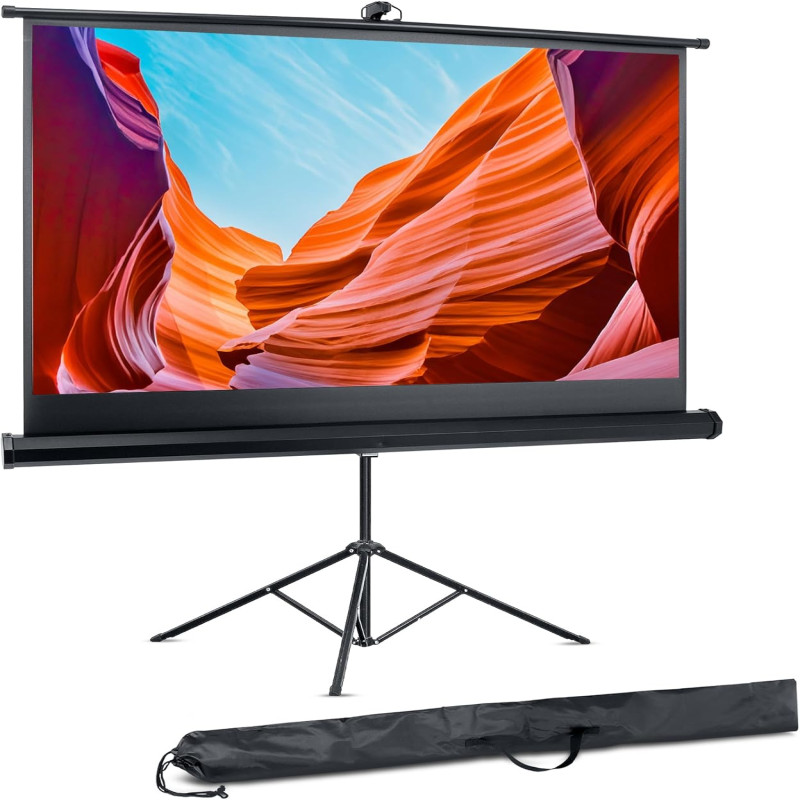 Buy 120 Inch Tripod Portable Projector Screen 6x8 Feet 4:3mw at ...