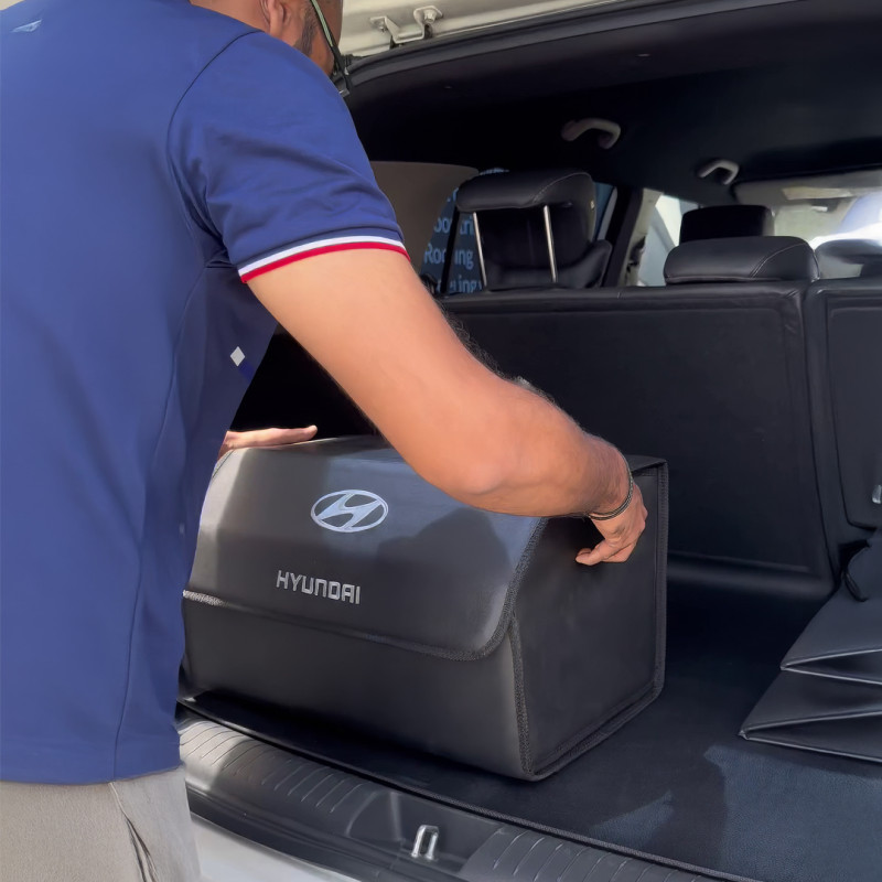 Car Trunk Organizer Foldable Cover 2 Compartments | Car Organizer ...