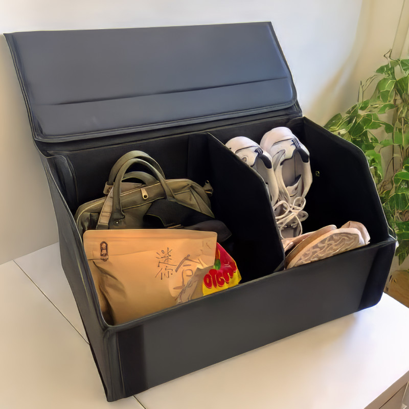 Car Trunk Organizer Foldable Cover 2 Compartments | Car Organizer ...