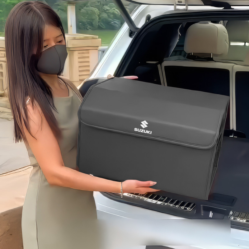 Car Trunk Organizer Foldable Cover 2 Compartments | Car Organizer ...