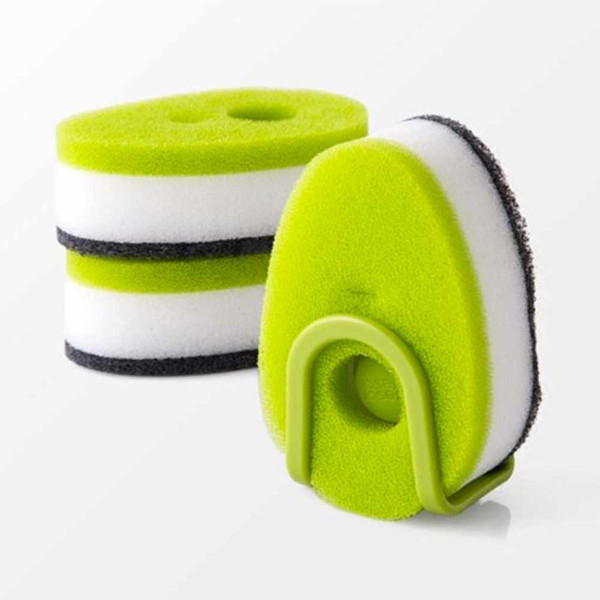 Buy dishwashing scouring sponge with soap dispensing capsule (set of 3 ...
