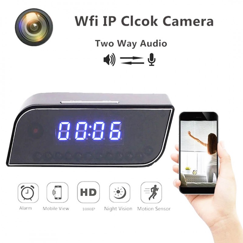 Wireless Security Table CCTV Camera Clock